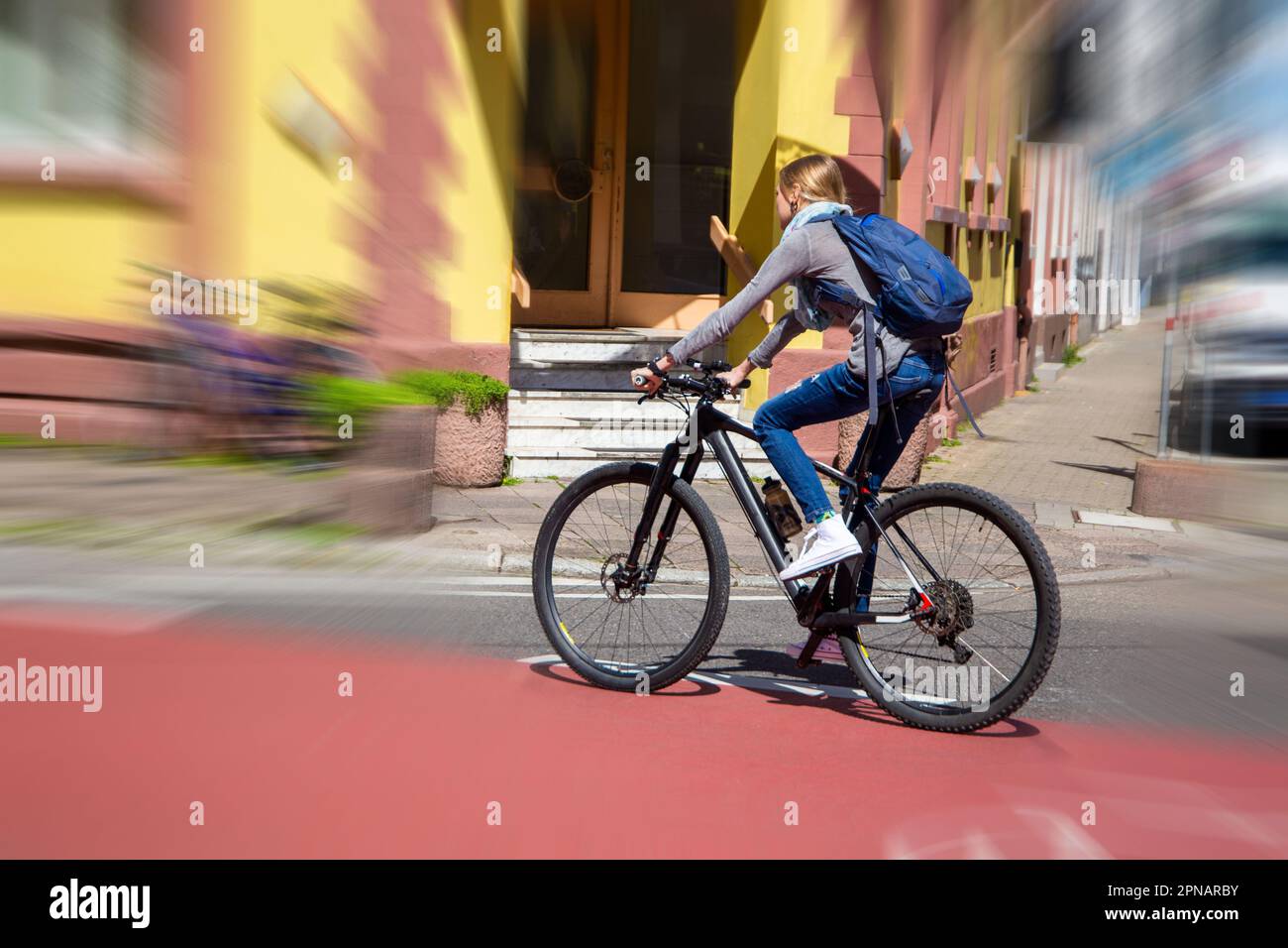 Marked cycle path hi-res stock photography and images - Alamy