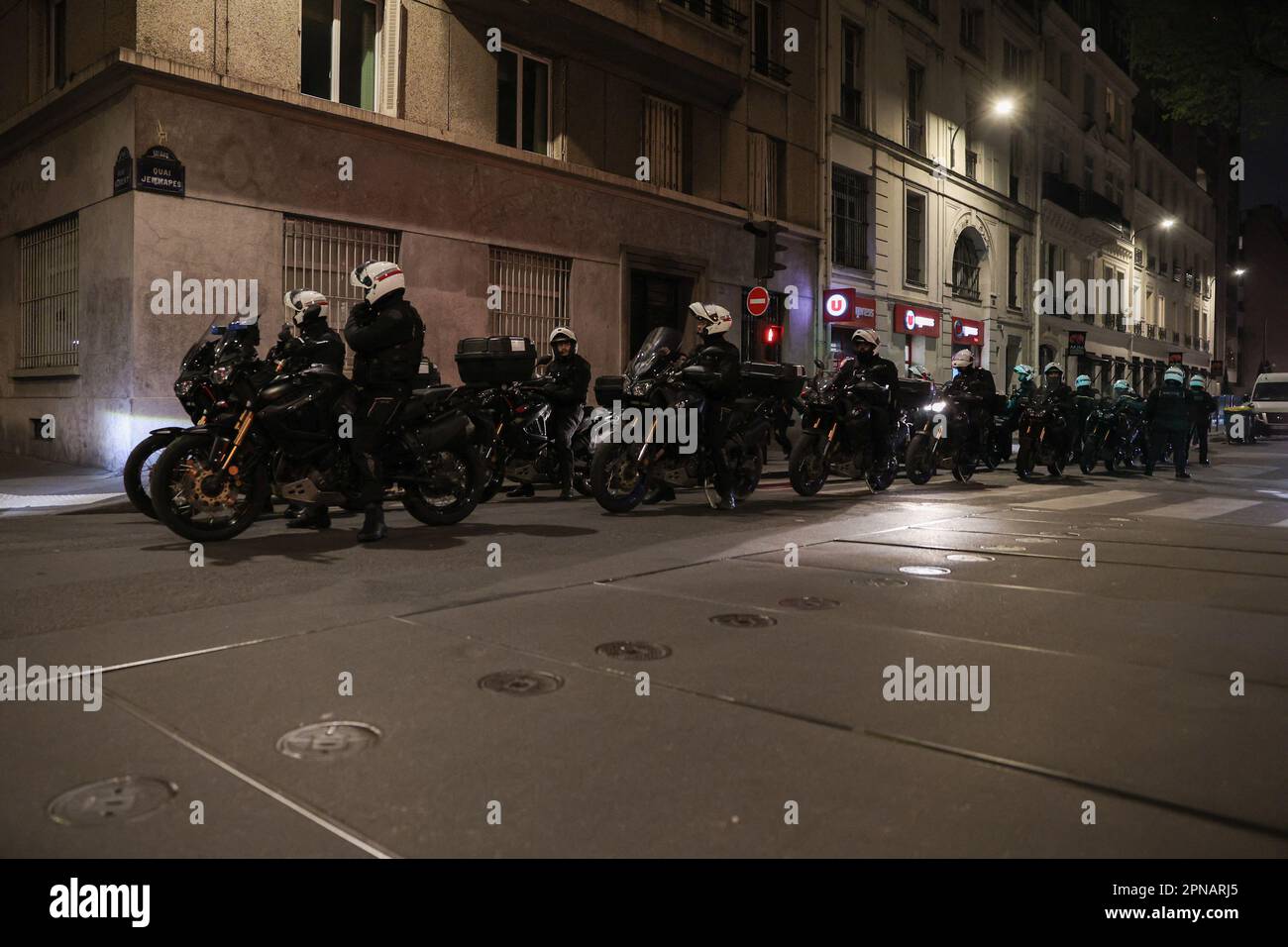Paris, France. 17th Apr, 2023. Paris, France. 17th Apr, 2023. Police ...