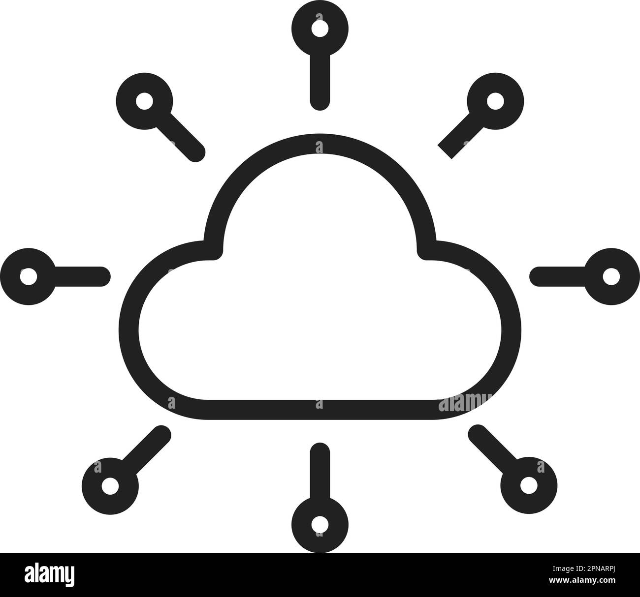 Cloud Network Icon Vector Image Suitable For Mobile Apps Web Apps And Print Media Stock Vector