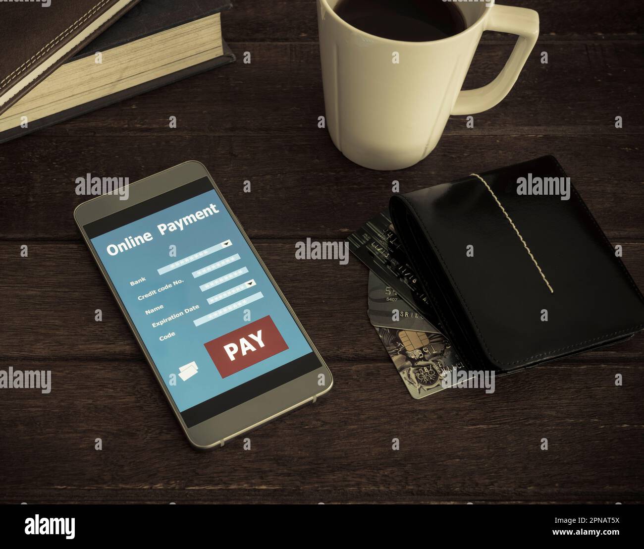 Using apps function. Payment on a smartphone. Mobile payment concept ...