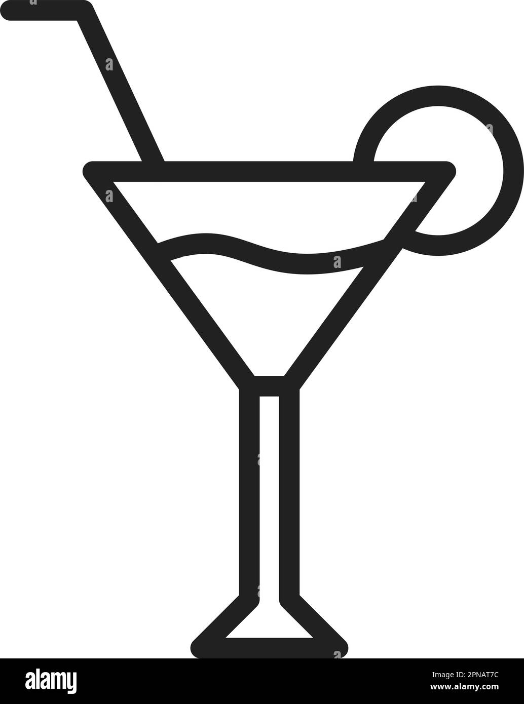 Cocktail glass icon vector image. Suitable for mobile apps, web apps ...