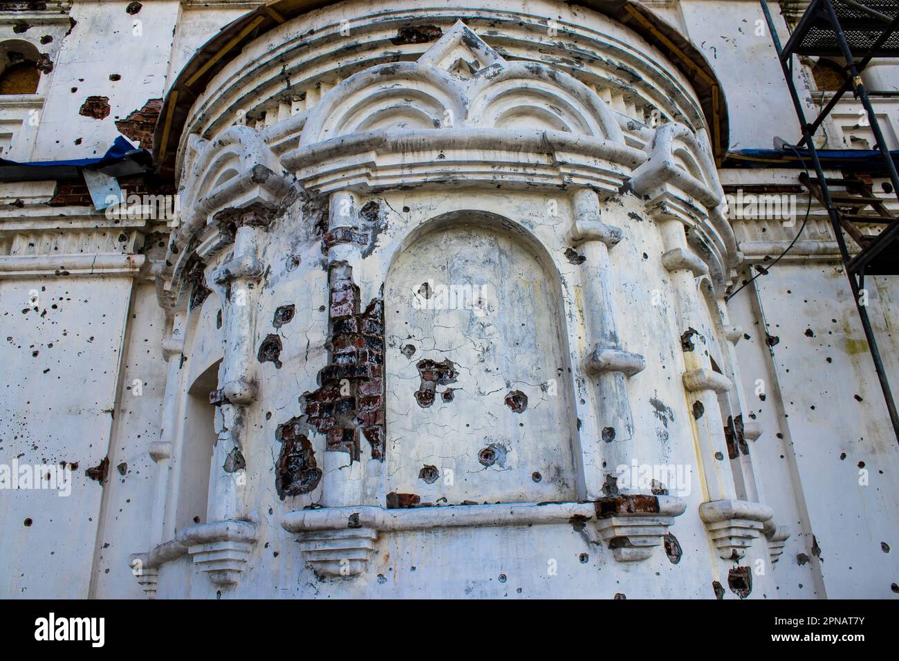 The Svyatohirsk Laura Monastery was damaged by shrapnel from the ...