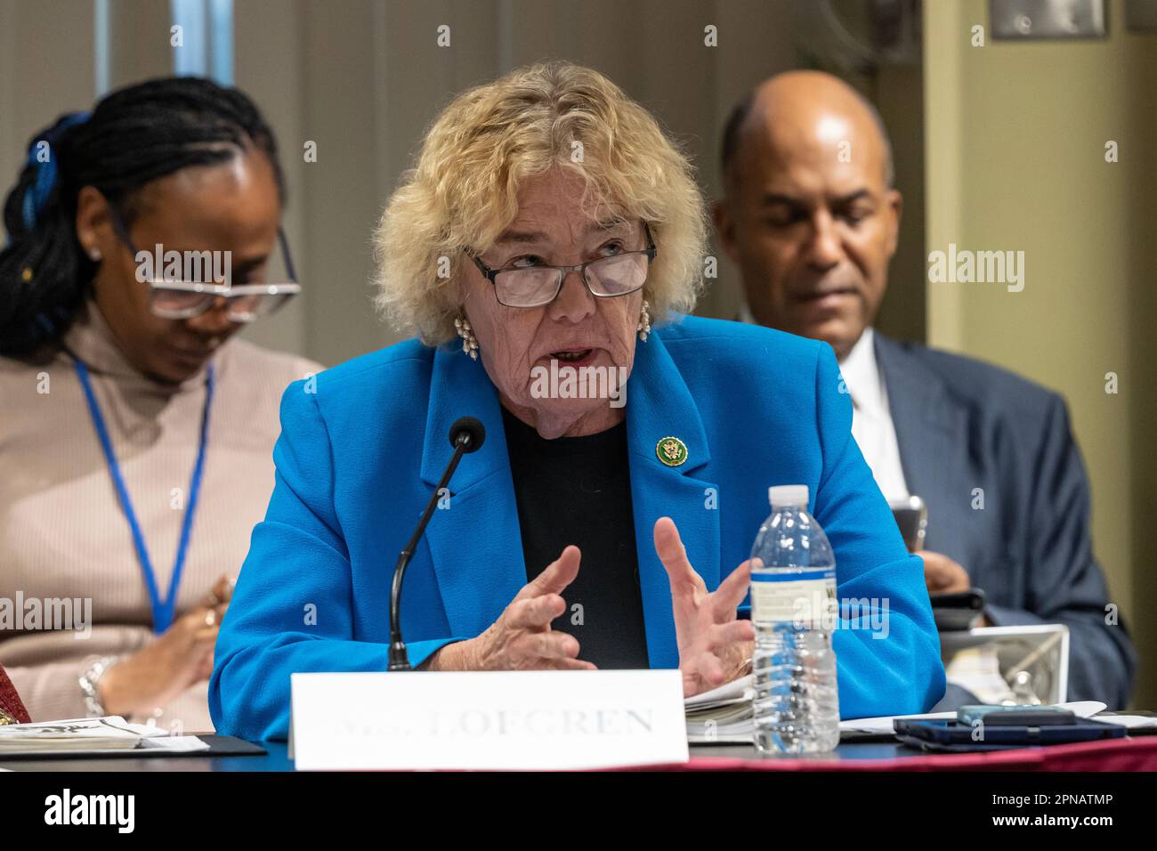 Congresswoman Zoe Lofgren (D) speaks during House Judiciary Committee ...