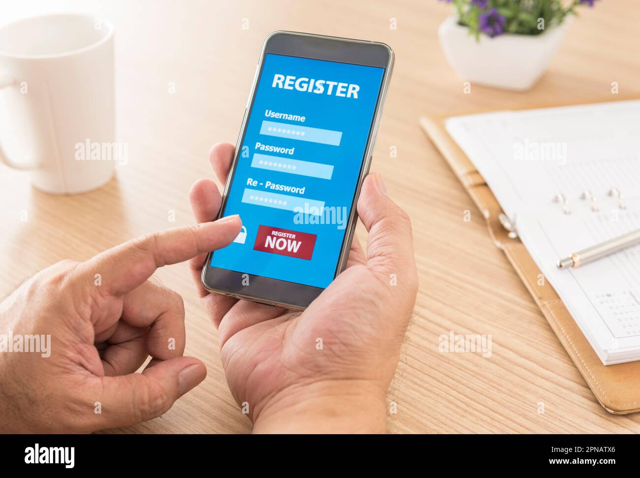 Mobile register icon online learning hi-res stock photography and images - Alamy