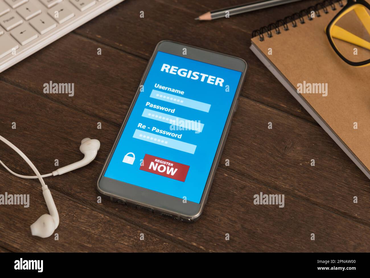 Mobile register icon online learning hi-res stock photography and images - Alamy