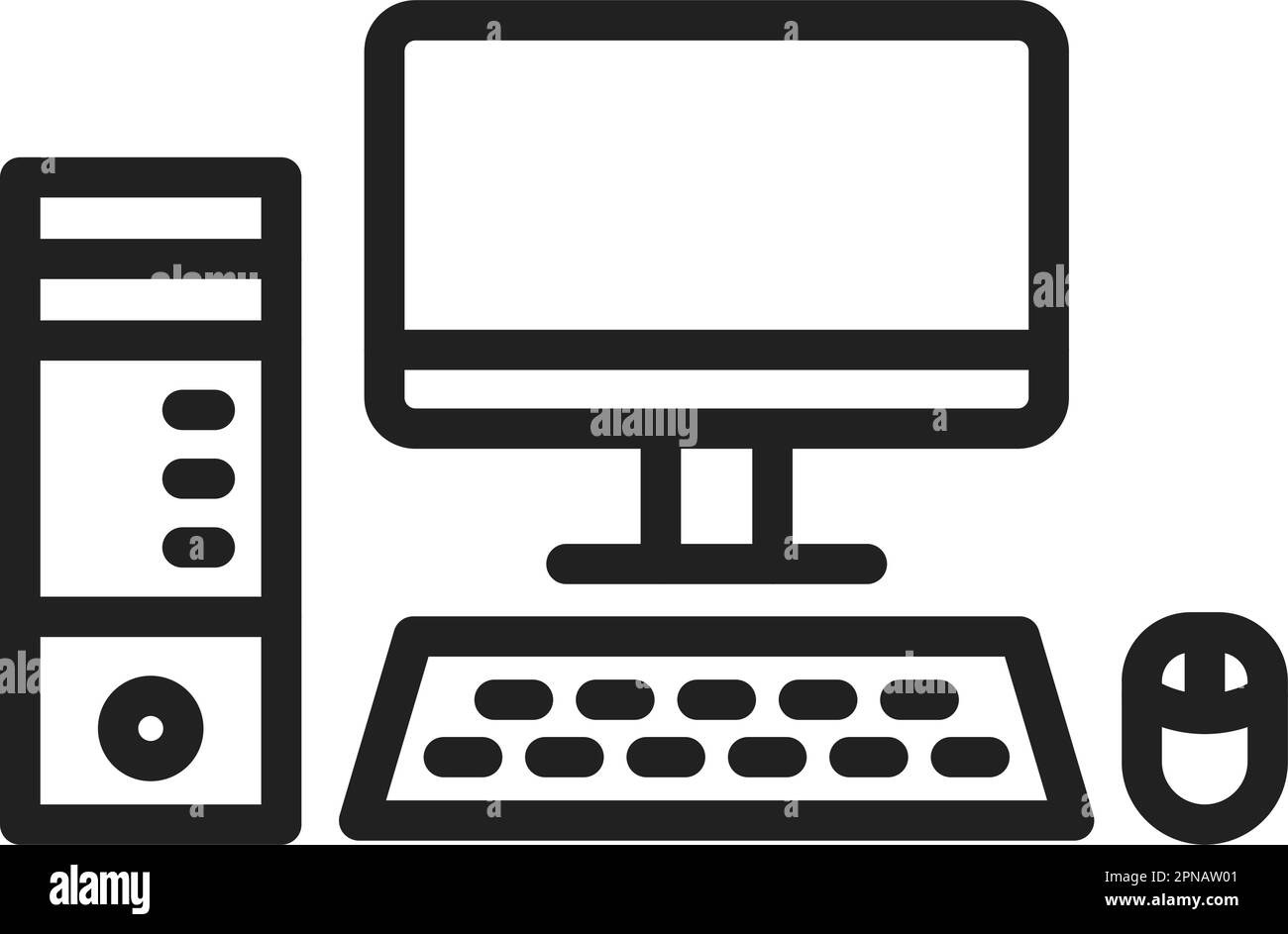 Computer Icon Vector Image Suitable For Mobile Apps Web Apps And Print Media Stock Vector