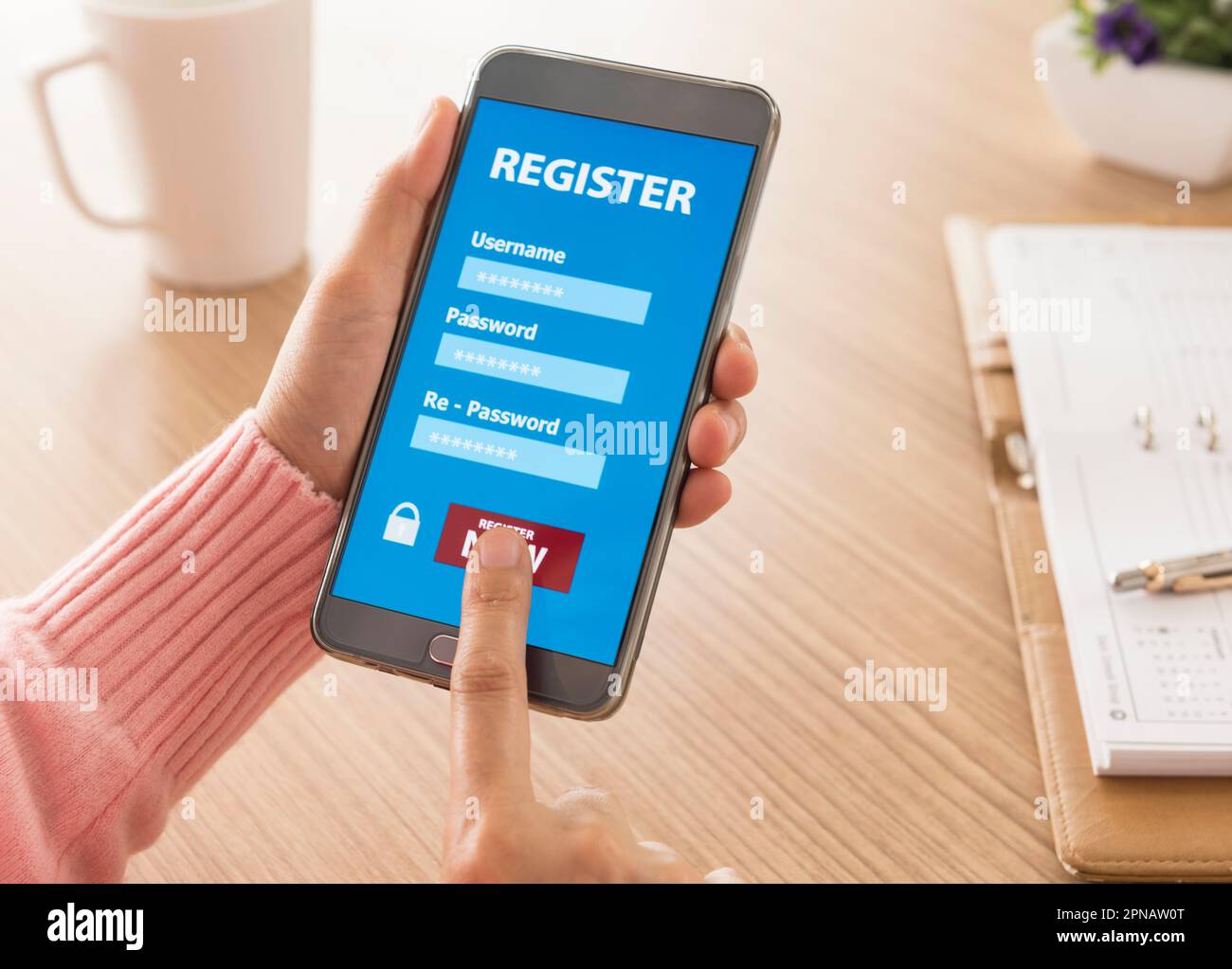 Mobile register icon online learning hi-res stock photography and ...