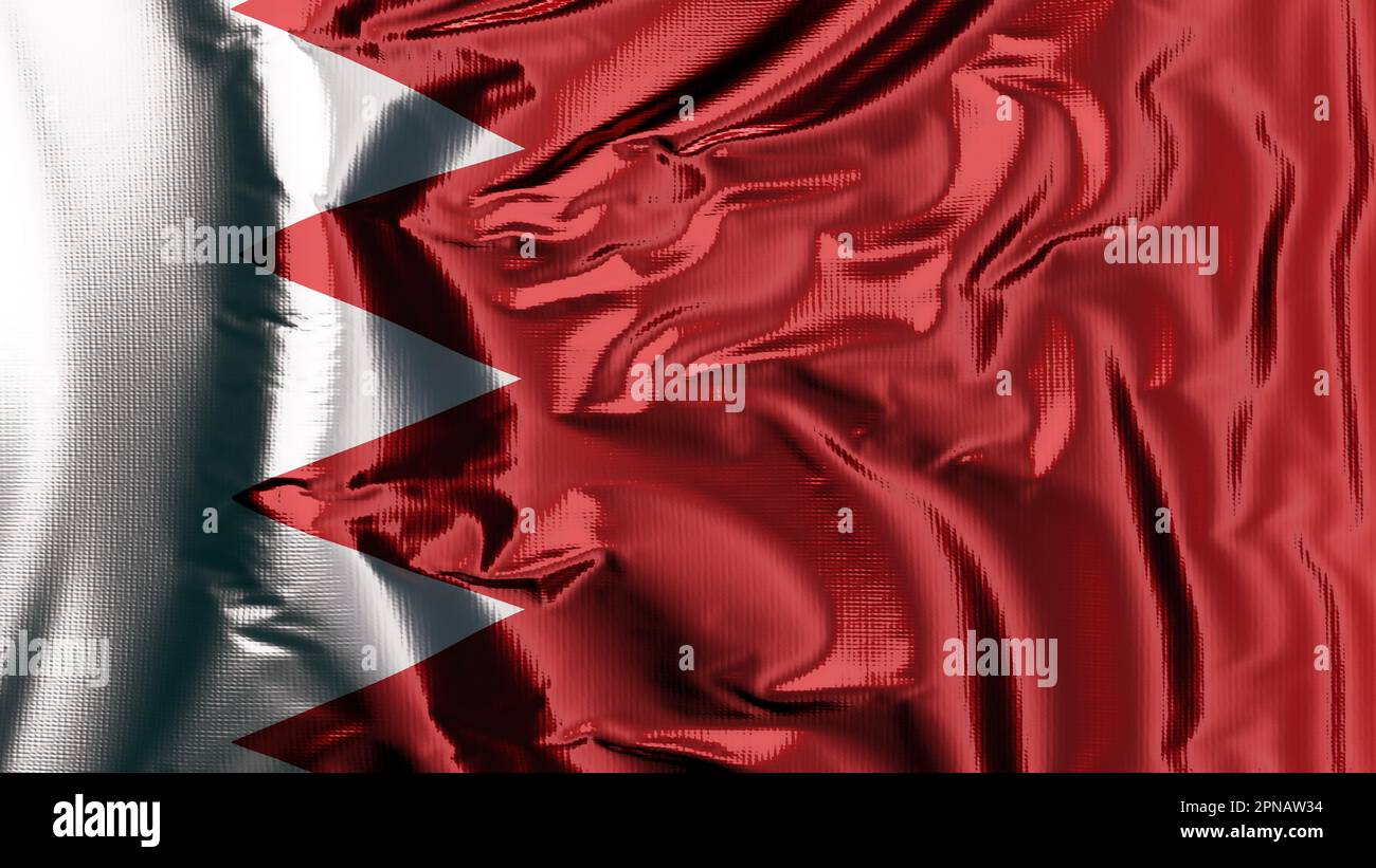 Flag of Bahrain Waving in the wind, Bahrain National flag wave, fabric ...