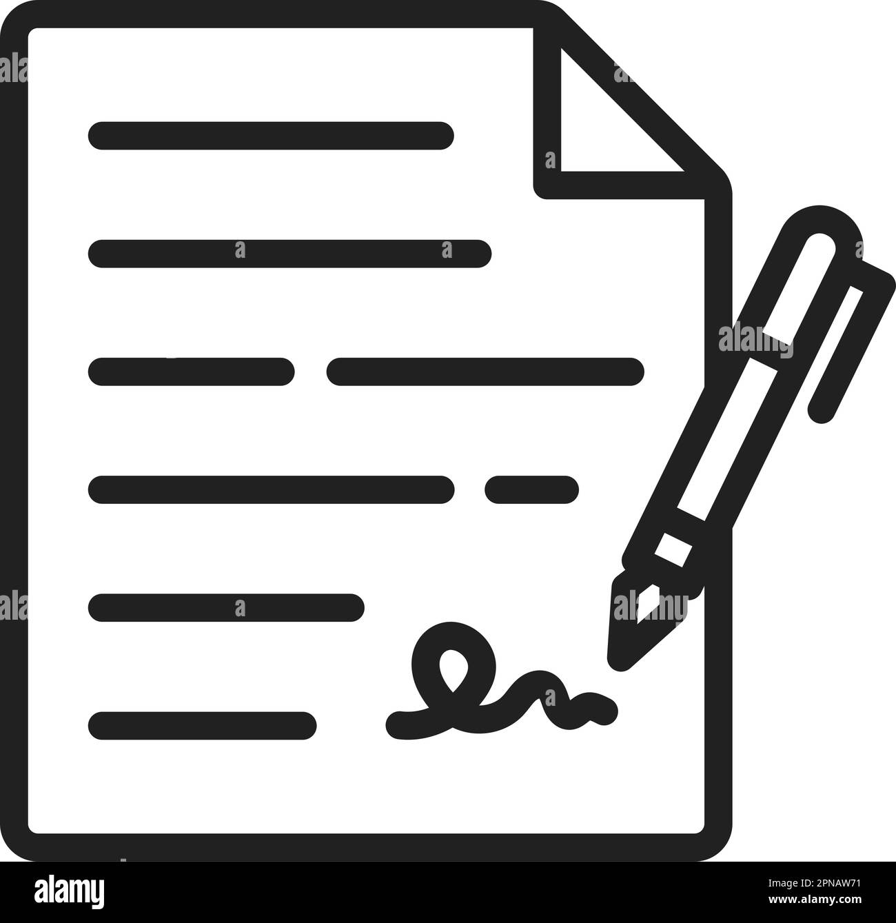 Contract Icon Vector Image Suitable For Mobile Apps Web Apps And Print Media Stock Vector 