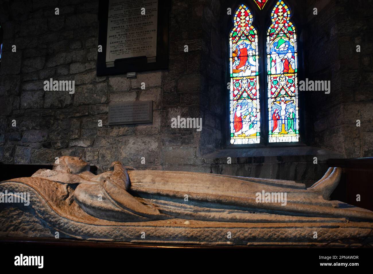 Grace Darlings Tomb inside St Aidans Church Stock Photo - Alamy