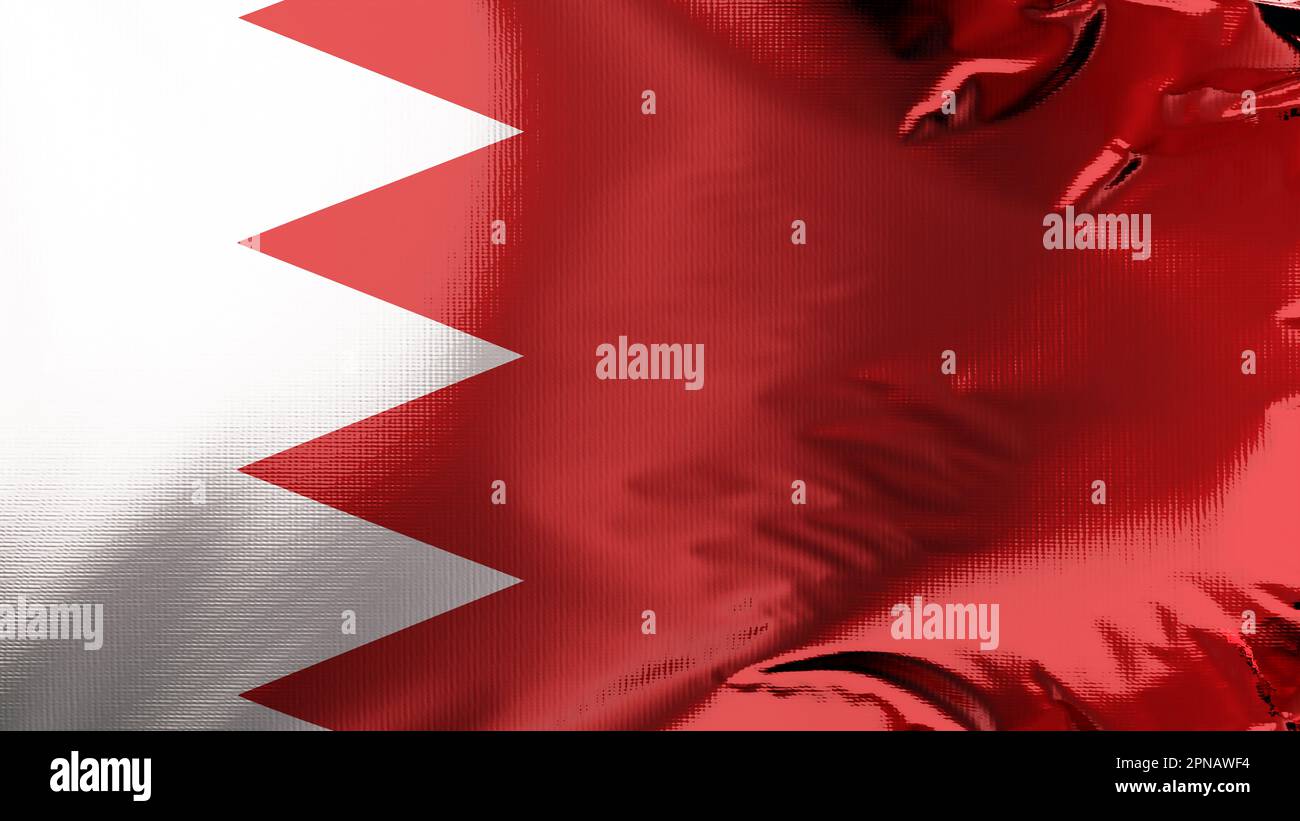 Flag of Bahrain Waving in the wind, Bahrain National flag wave, fabric ...
