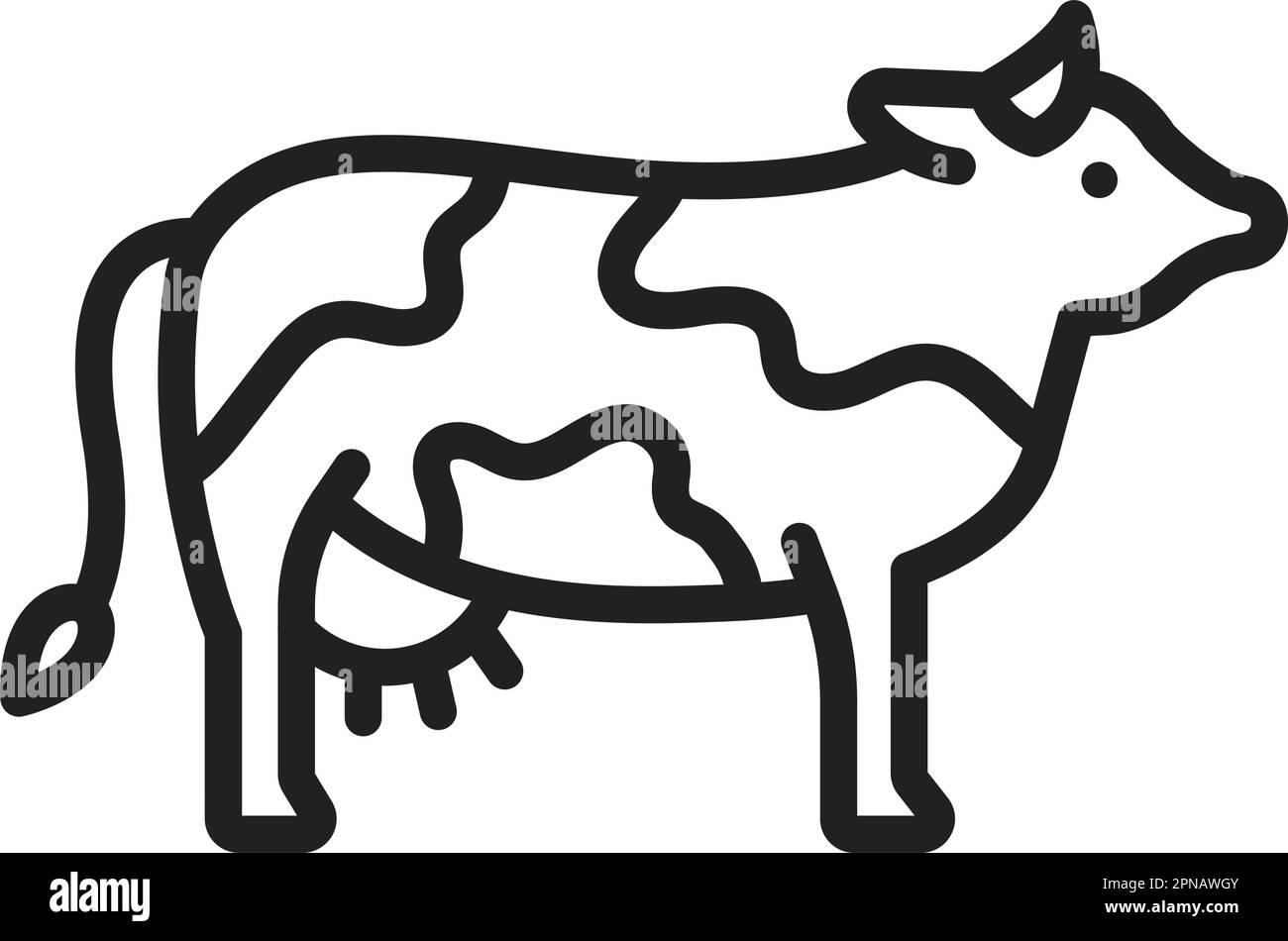 Cow icon vector image. Suitable for mobile apps, web apps and print ...