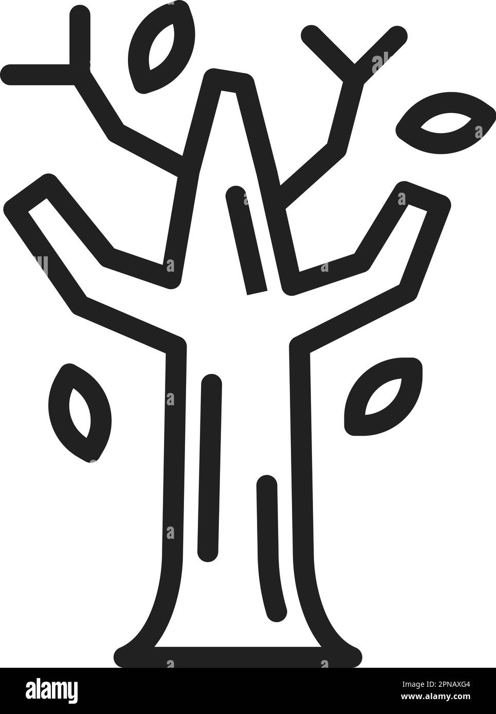 Deciduous Tree icon vector image. Suitable for mobile apps, web apps ...