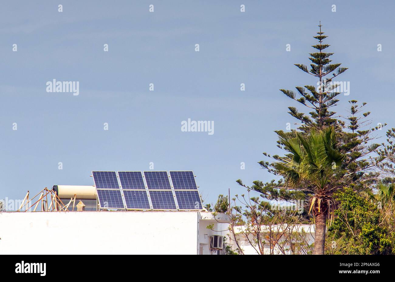 Solar Panels Installed on a Rooftop Stock Photo - Alamy