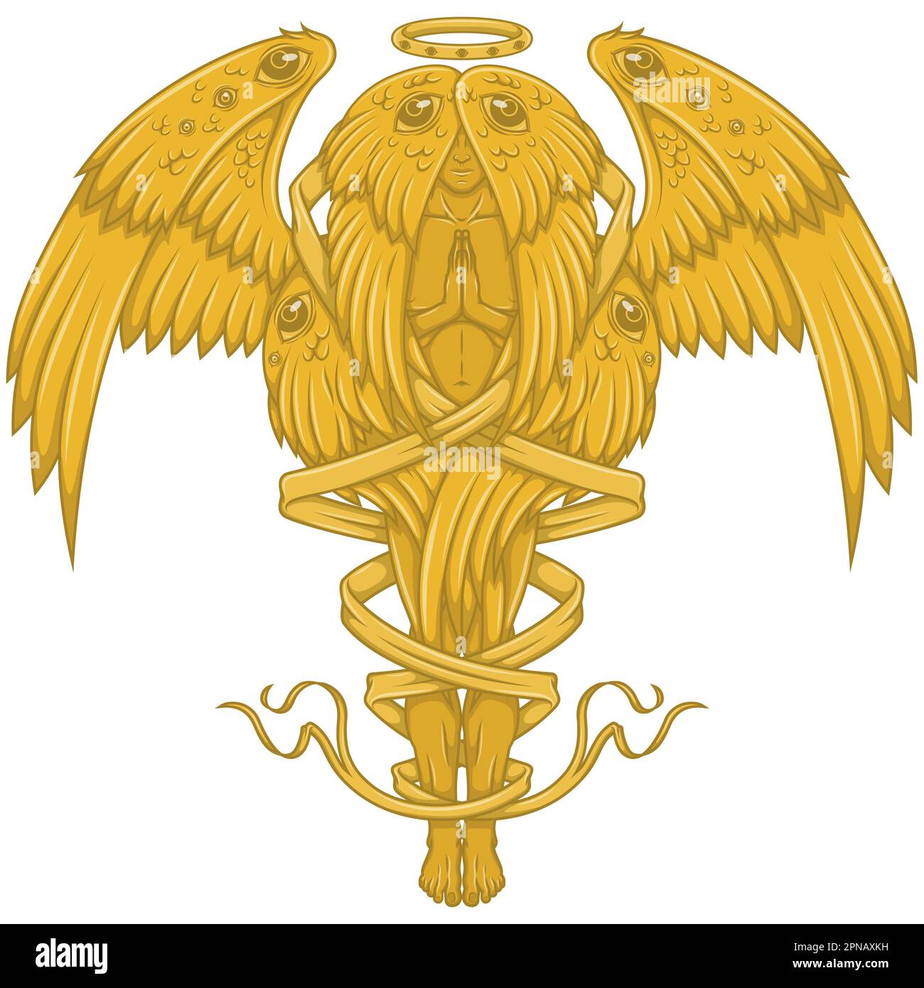 Six winged angel Cut Out Stock Images & Pictures - Alamy