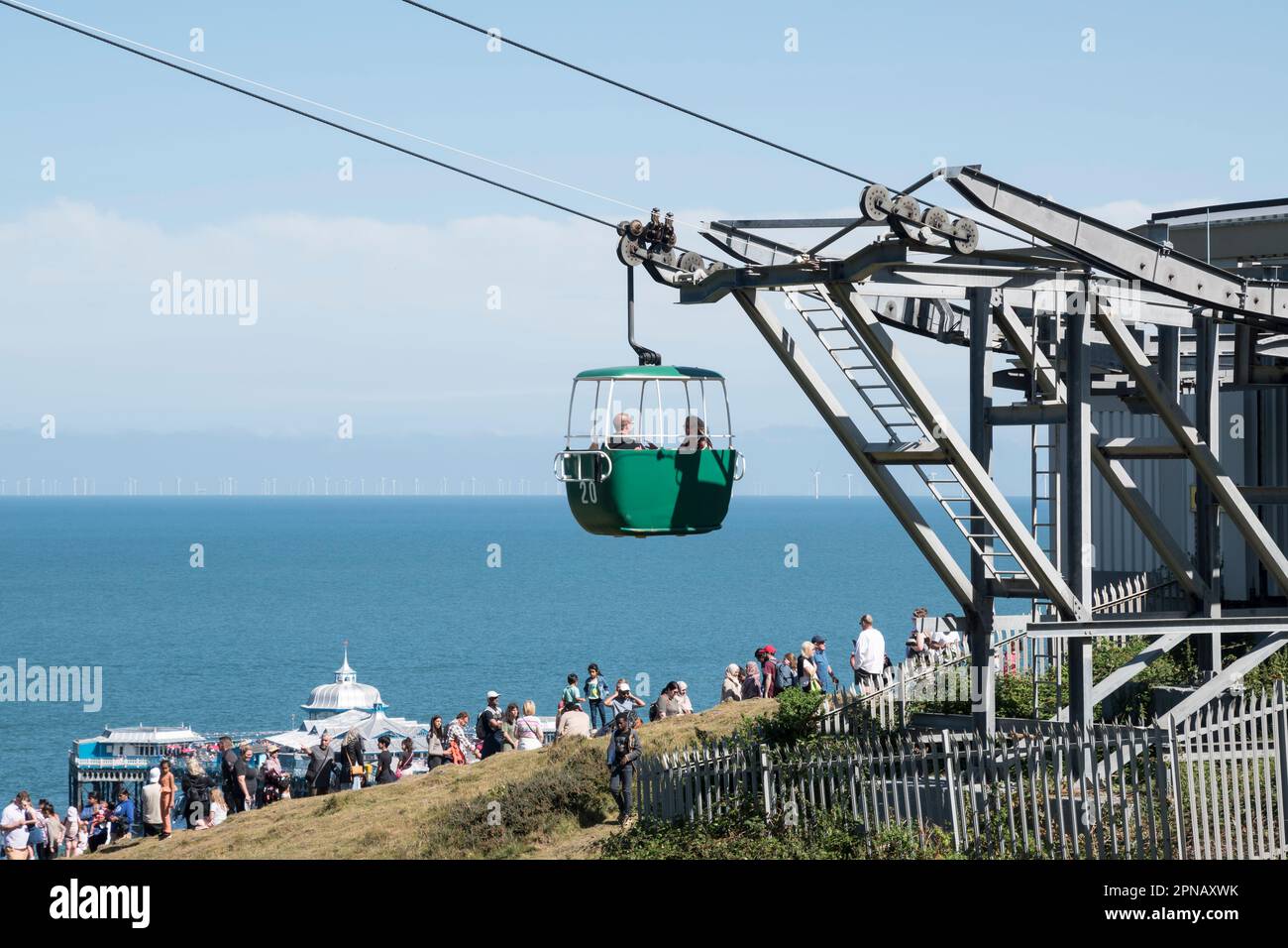 Llandudno Happy valley Cable car on the Great Ormes head on the North ...