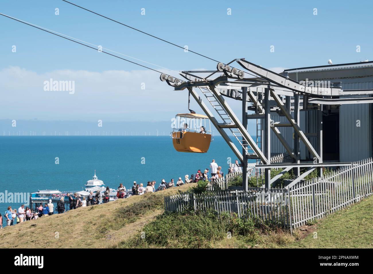 Llandudno Happy valley Cable car on the Great Ormes head on the North ...