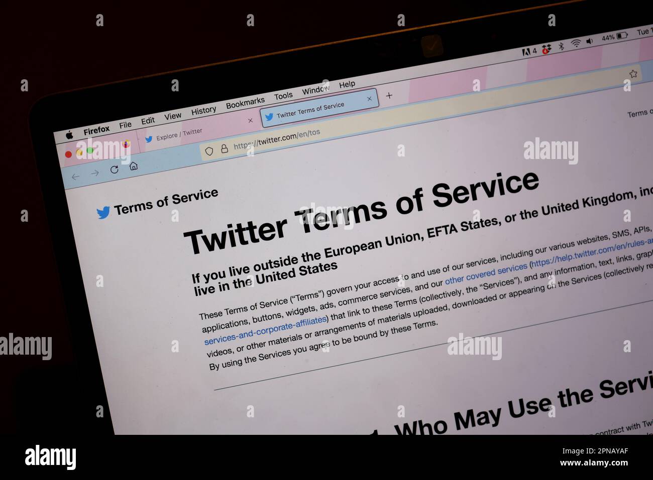 Computer laptop view of an internet search bar with big tech companies ...