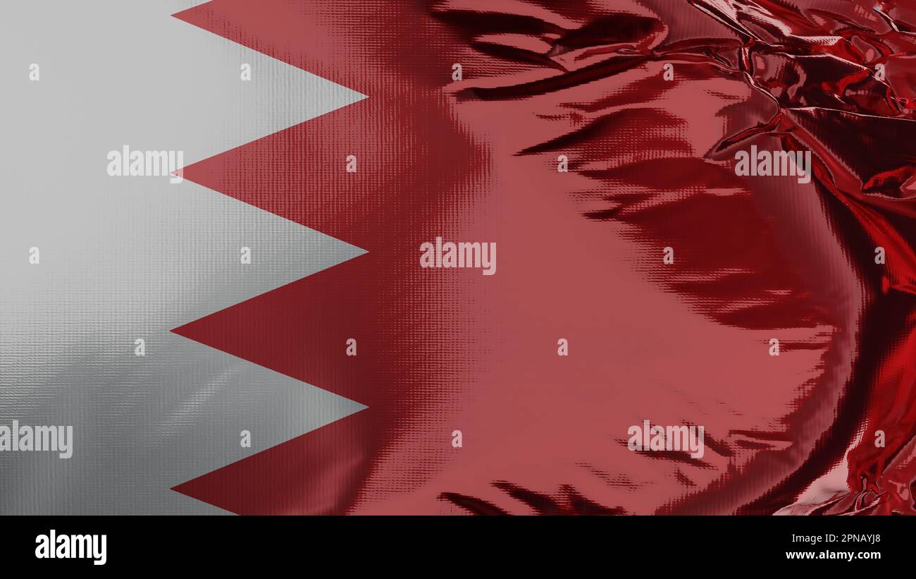 Flag of Bahrain Waving in the wind, Bahrain National flag wave, fabric ...