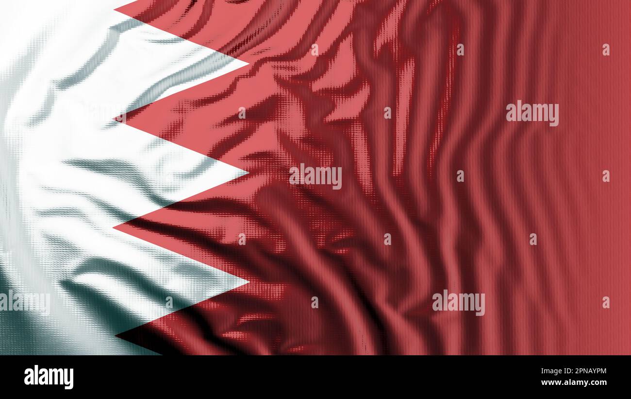 Flag of Bahrain Waving in the wind, Bahrain National flag wave, fabric ...