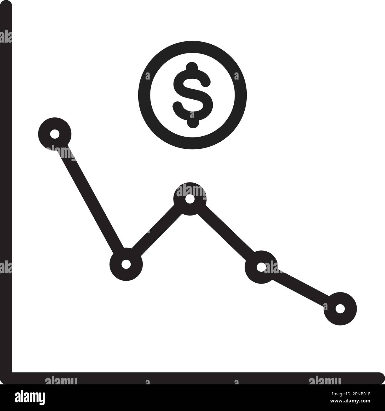 Downfall icon vector image. Suitable for mobile apps, web apps and ...
