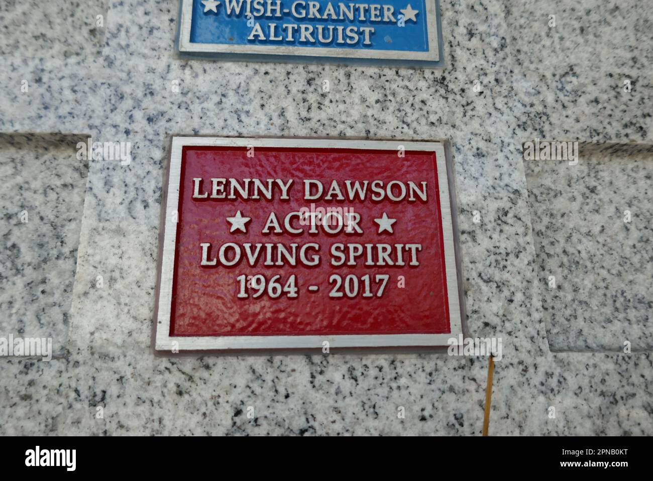 Los Angeles, California, USA 16th April 2023 Actor Lenny Dawson Grave ...