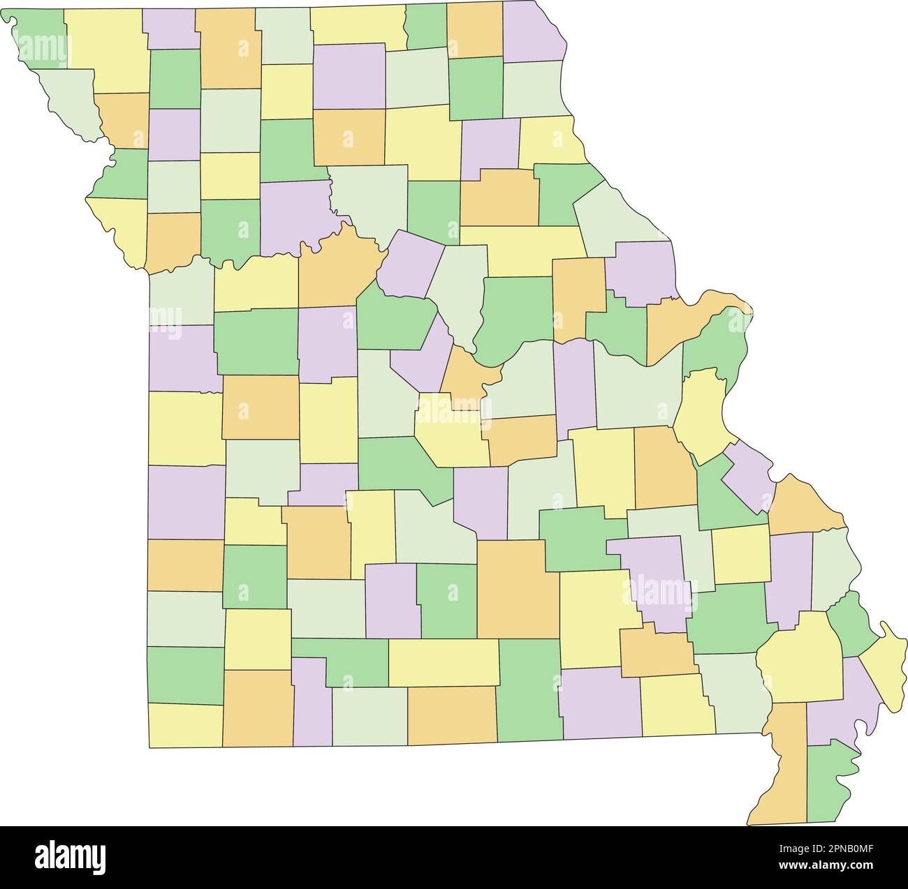Missouri - Highly detailed editable political map Stock Vector Image ... Missouri - Highly detailed editable political map Stock Vector Image ...