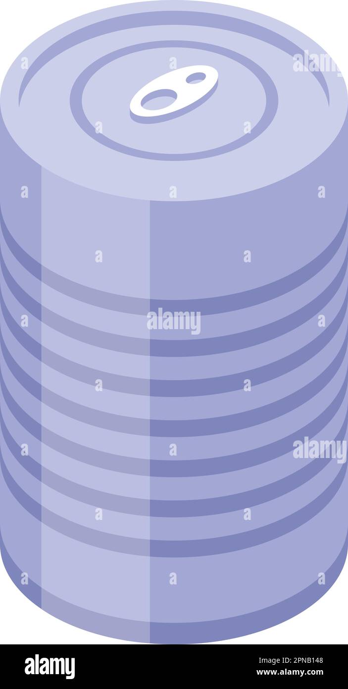 Tin can humanitarian aid icon isometric vector. Food care. Donate help ...