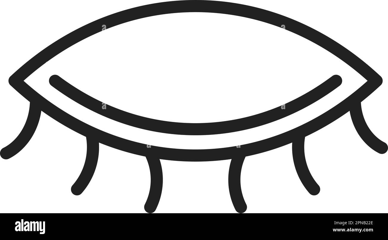 Eyelash Curled icon vector image. Suitable for mobile apps, web apps and print media Stock ...