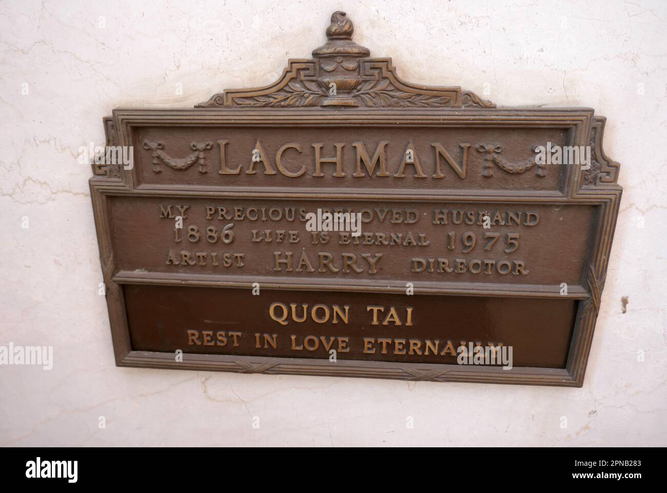 Los Angeles, California, USA 16th April 2023 Artist/Director/Set Designer Harry Lachman's Grave ...