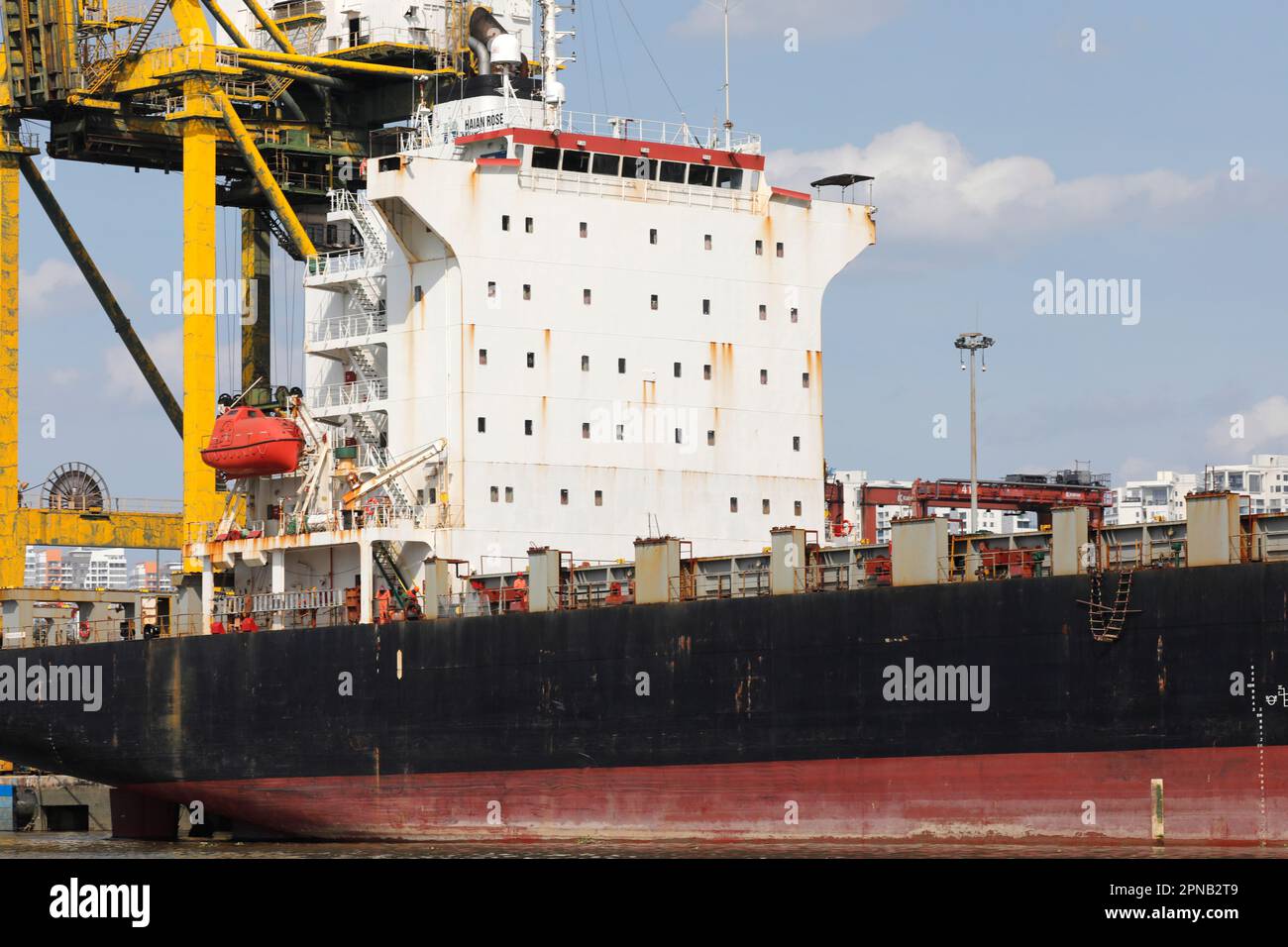 Cargo ship in Saigon harbour. Ho Chi Minh City. Vietnam Stock Photo - Alamy
