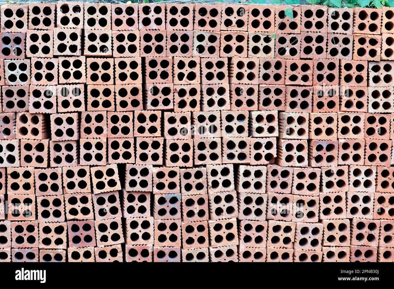 Red Brick Block Construction Equipment, Building Walls. Chau Doc ...