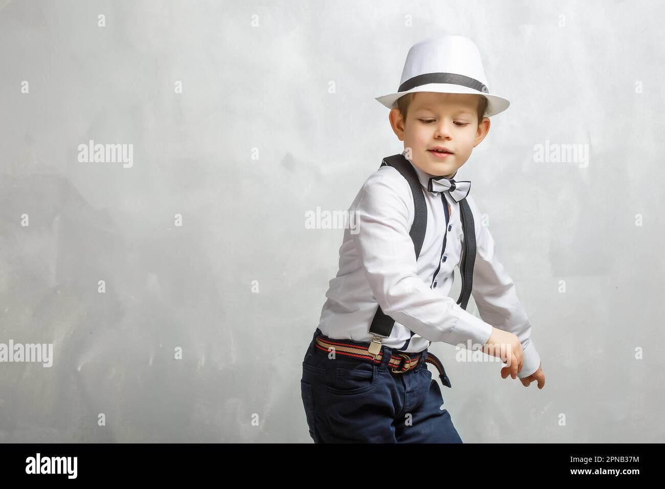 Cute funny boy in dance studio Stock Photo - Alamy