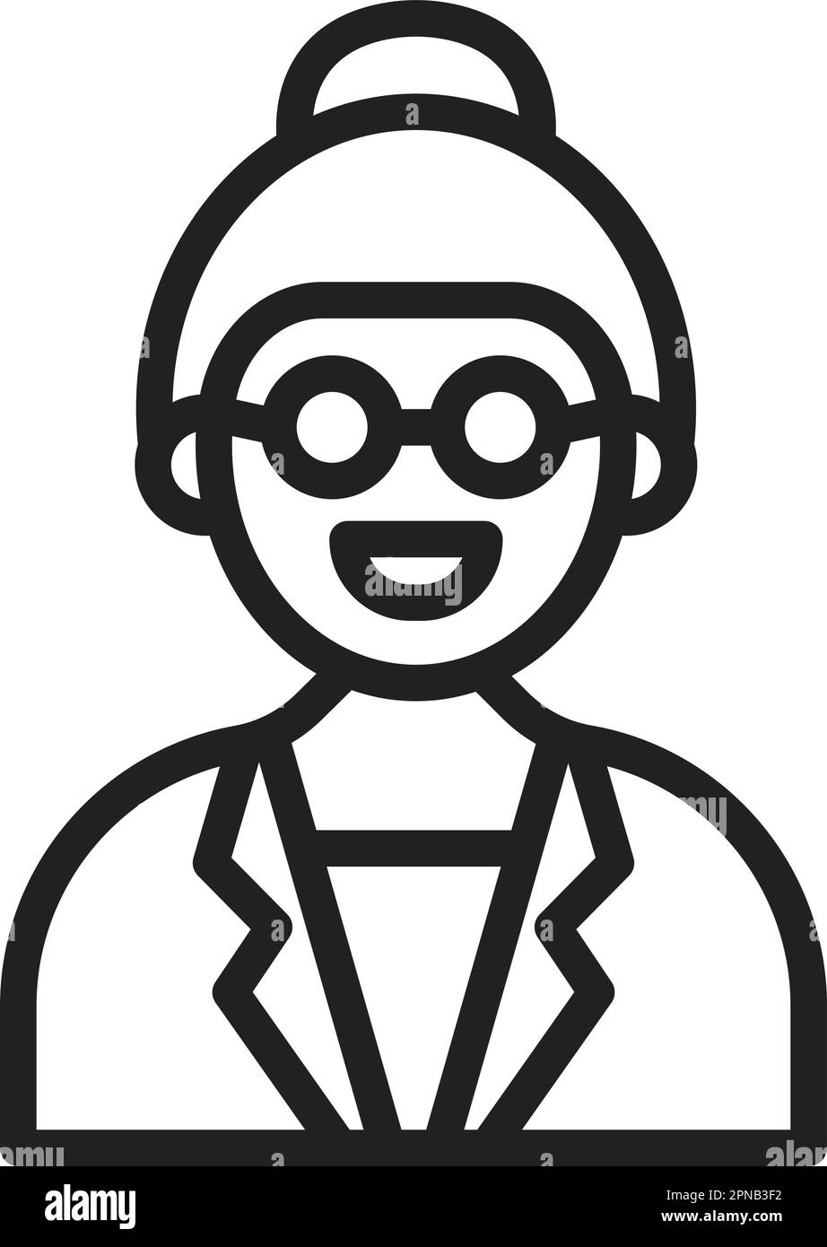Female Professor icon vector image. Suitable for mobile apps, web apps ...