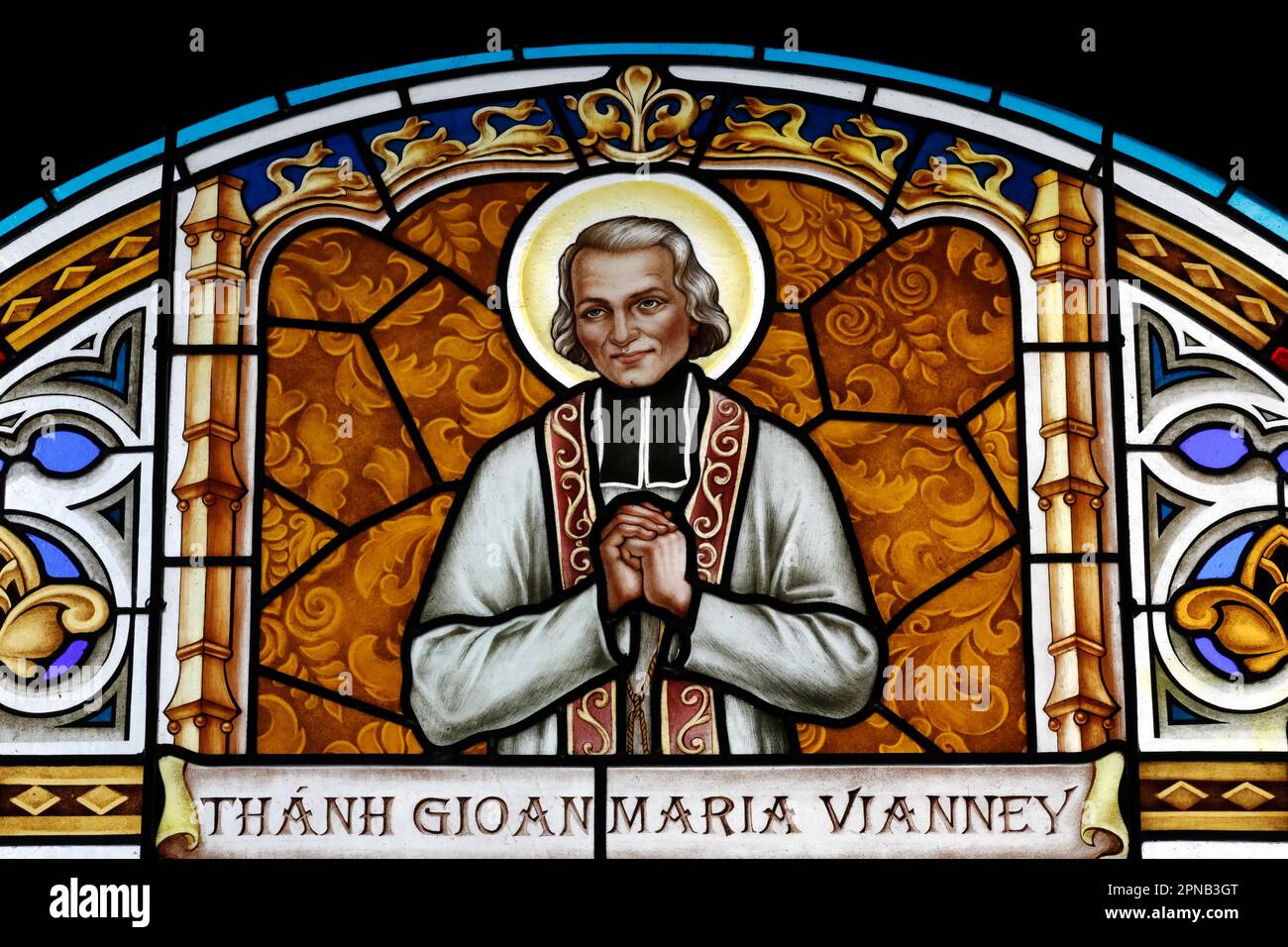 Thi Nghe Church. Stained glass. Saint John Vianney, was a French ...