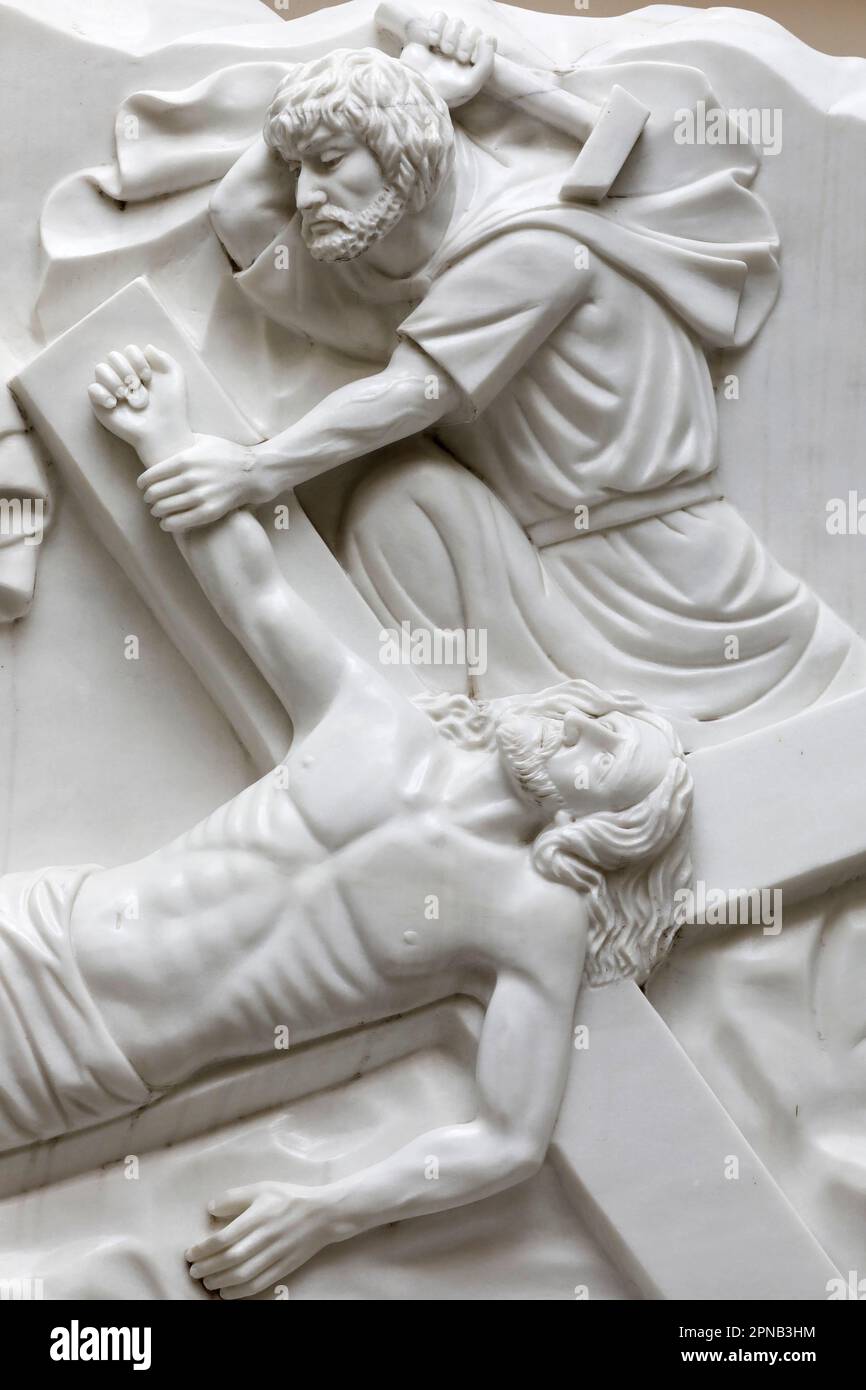 Thi Nghe Church. Passion of Christ. Way of the cross. 11th Station ...