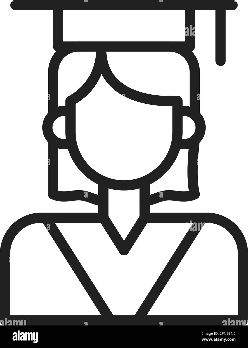 Female Graduate icon vector image. Suitable for mobile apps, web apps ...