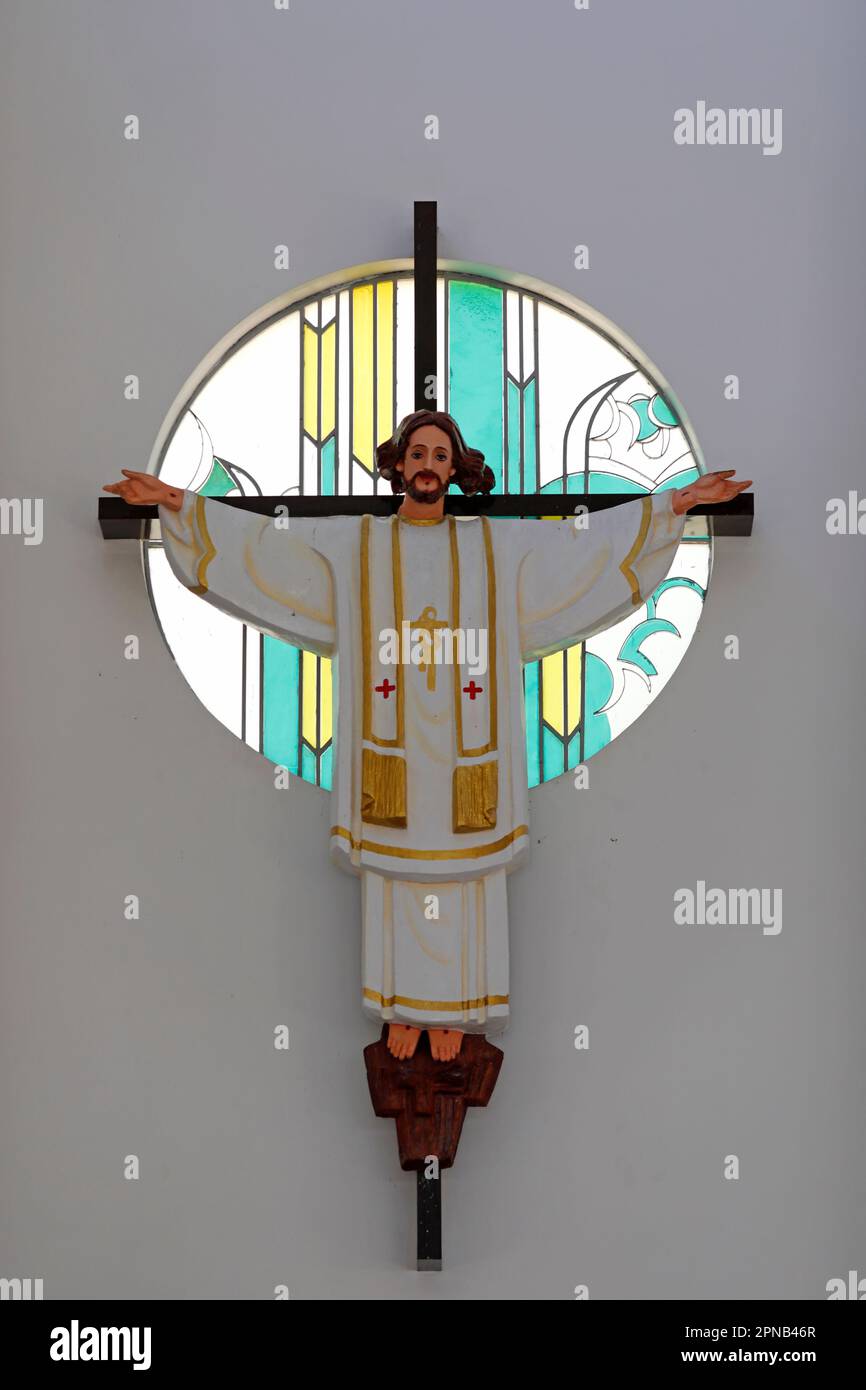 Tau cross catholic church hi-res stock photography and images - Alamy