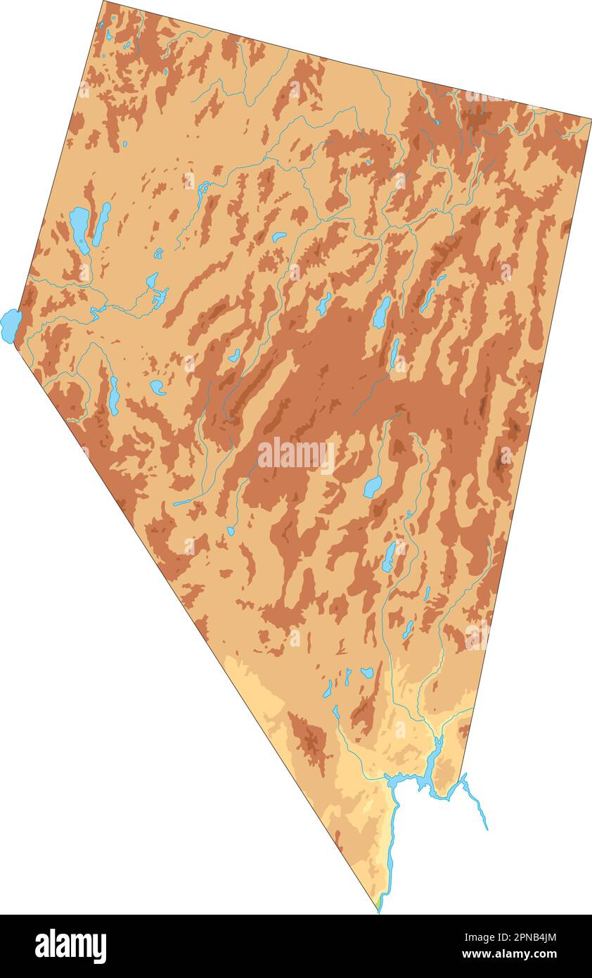 Nevada elevation map hi-res stock photography and images - Alamy