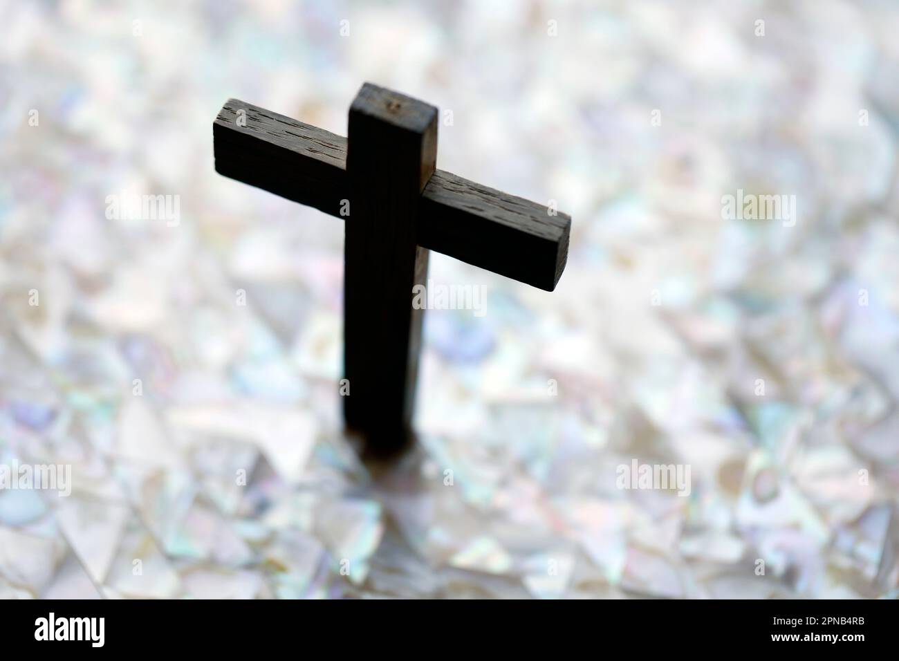 Simple wooden cross. Concept for religion, faith and prayer Stock Photo ...