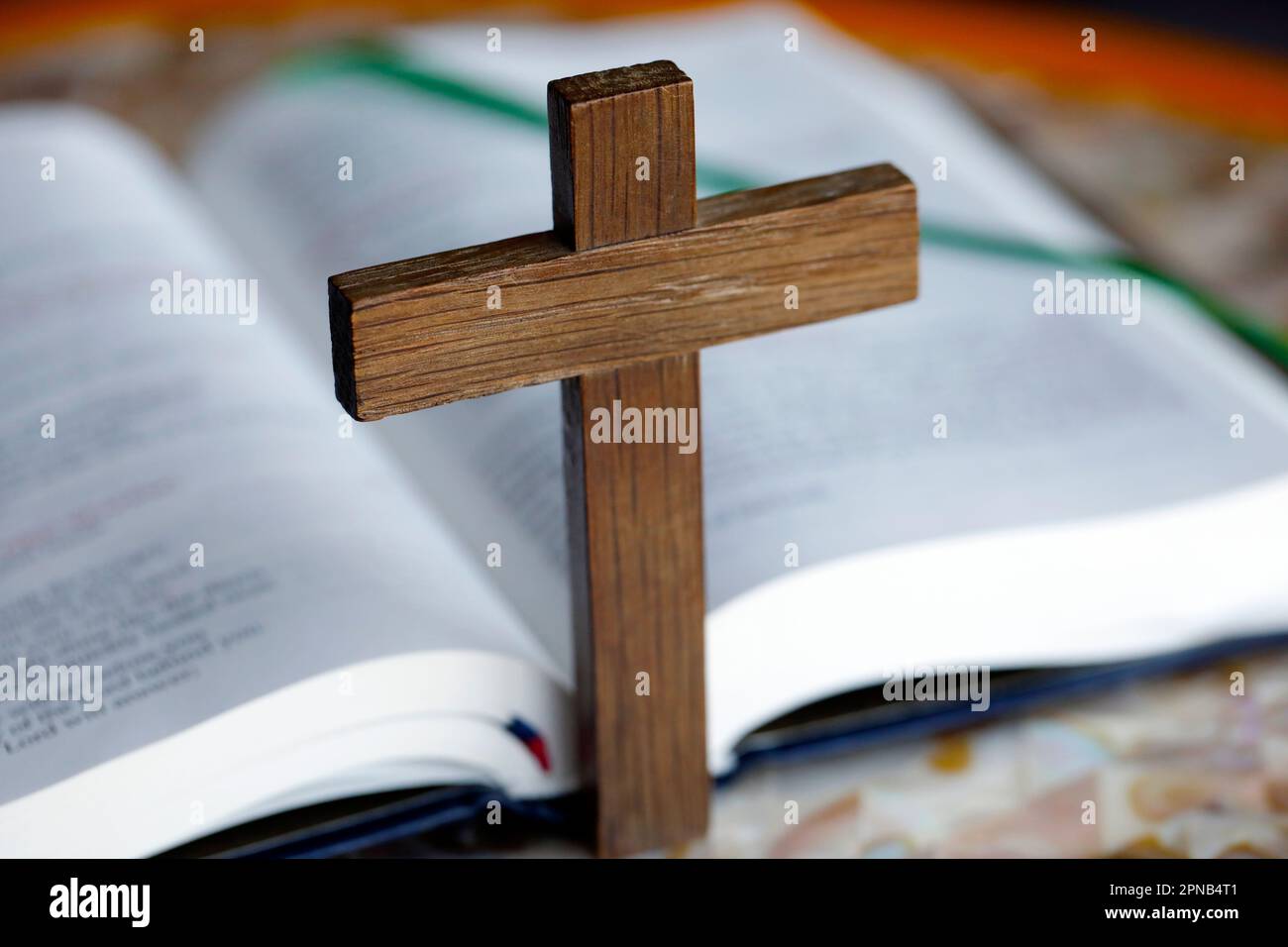 Sunday missal with christian cross Stock Photo - Alamy