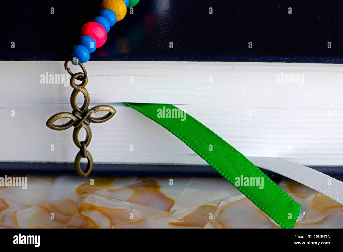 Sunday missal with christian cross Stock Photo - Alamy