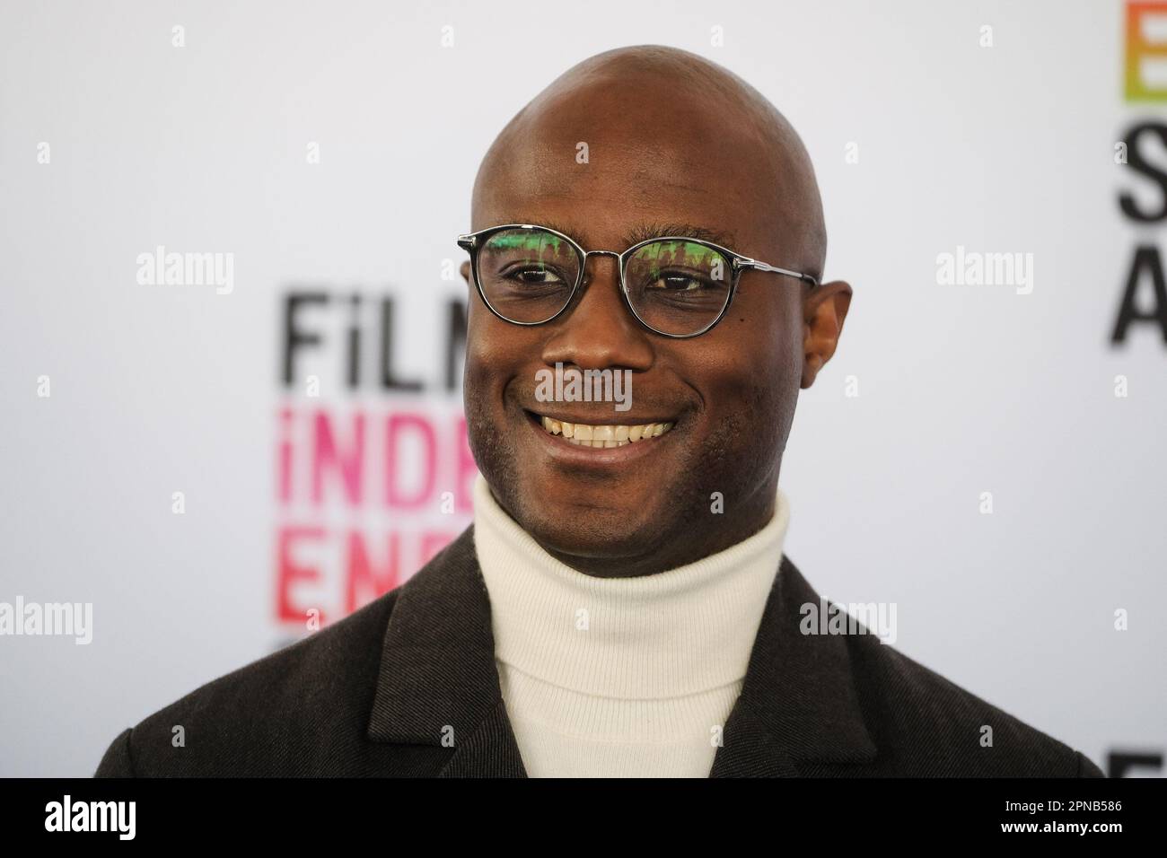 Barry Jenkins photographed attending the Film Independant Sprit Awards ...