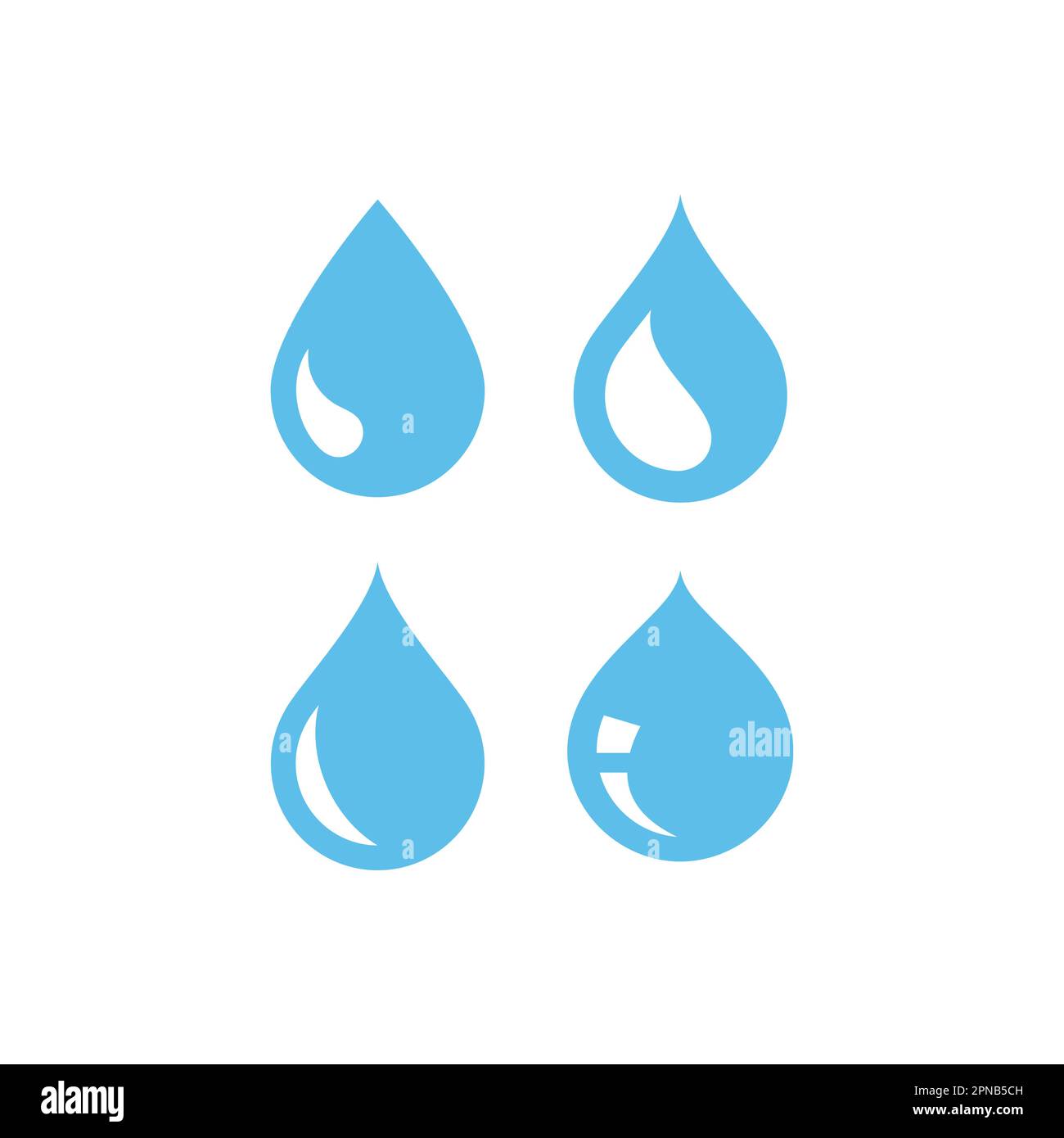 Water drops vector icon set. Simple drop of water icons Stock Vector ...