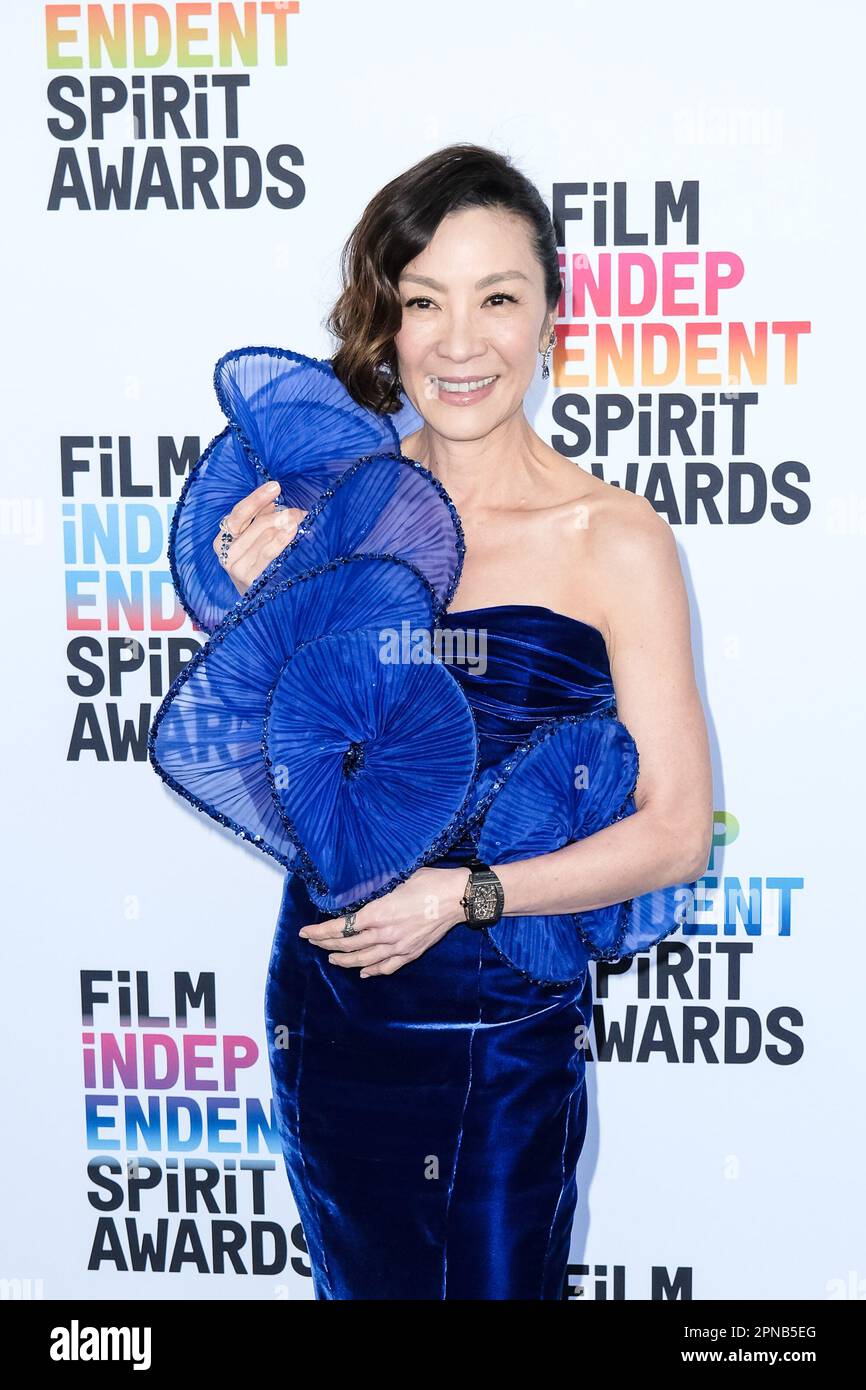 Michelle Yeoh photographed attending the Film Independant Sprit Awards ...