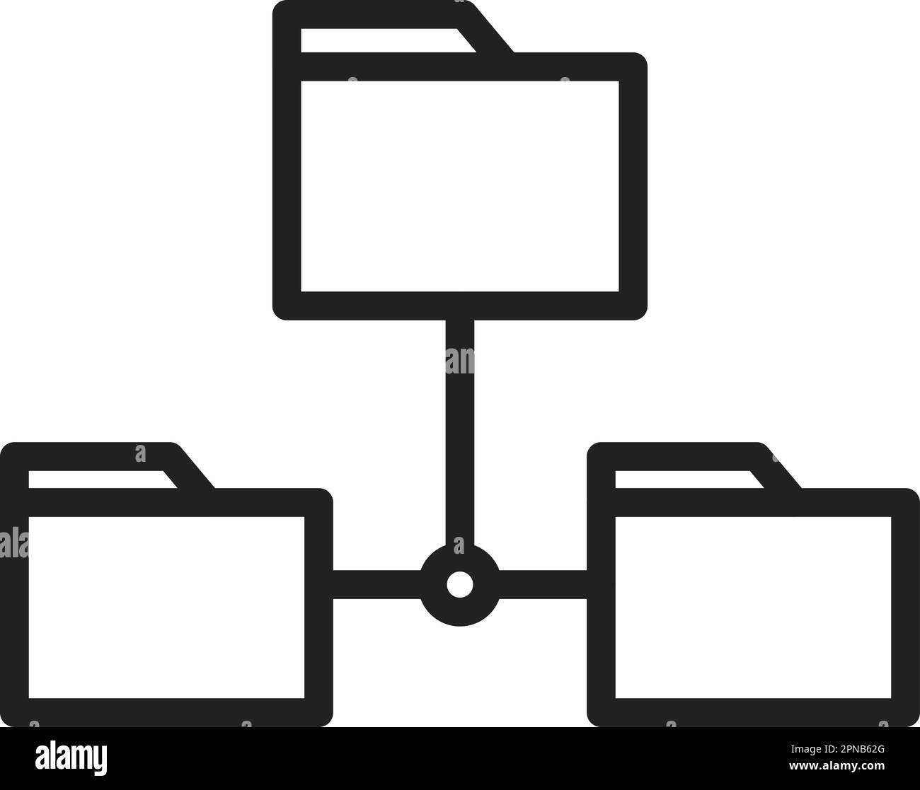 Folders Sharing Data icon vector image. Suitable for mobile apps, web apps and print media Stock ...