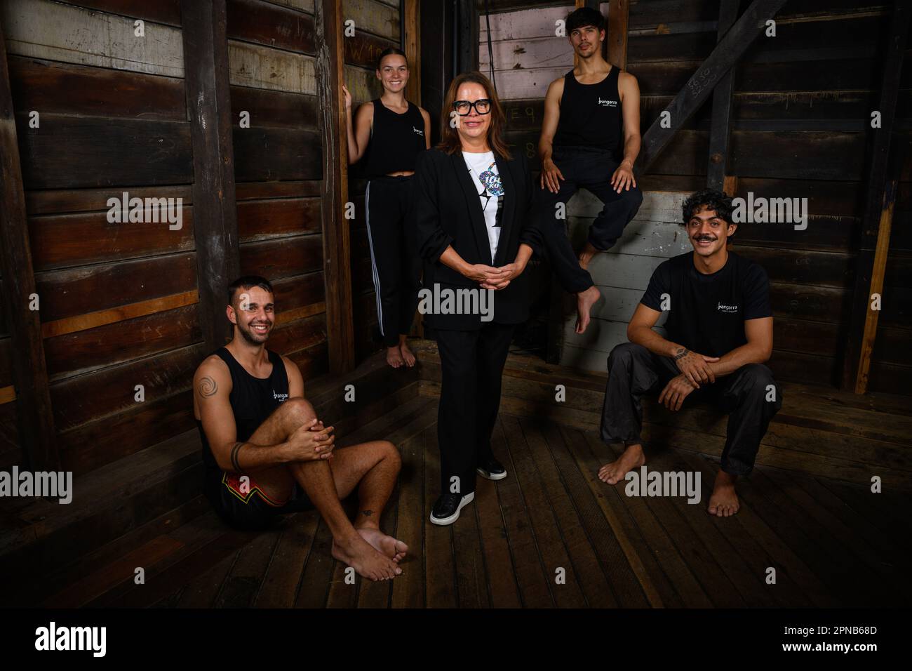 Bangarra Dance Company dancers (L-R) James Boyd, Maddison Paluch, Ryan ...