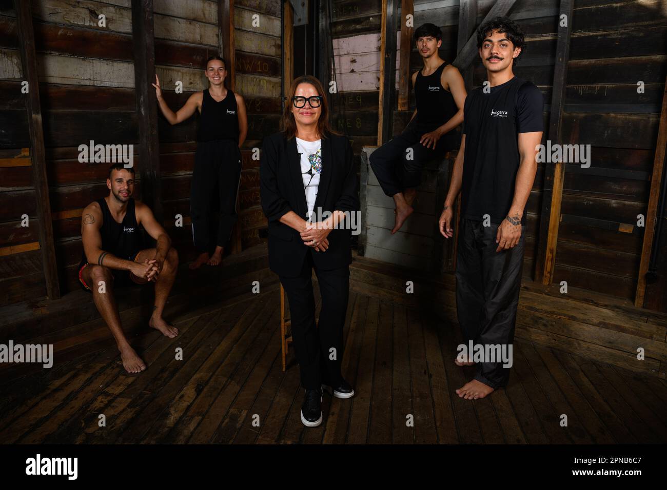Bangarra Dance Company dancers (L-R) James Boyd, Maddison Paluch, Ryan ...