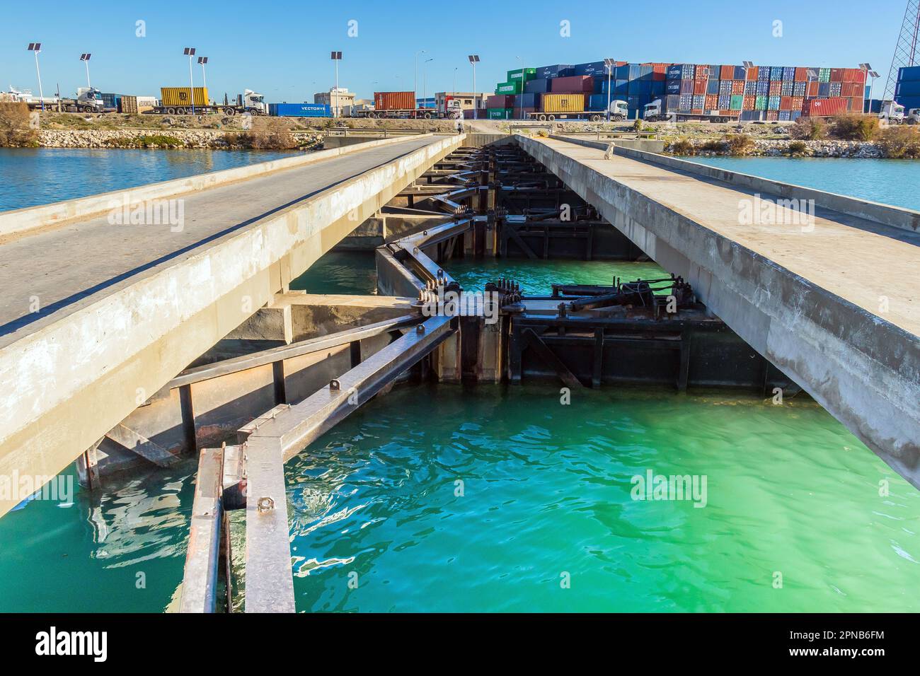 The Ingenious Design of a Concrete Bridge Mechanism Over the Sea Stock ...