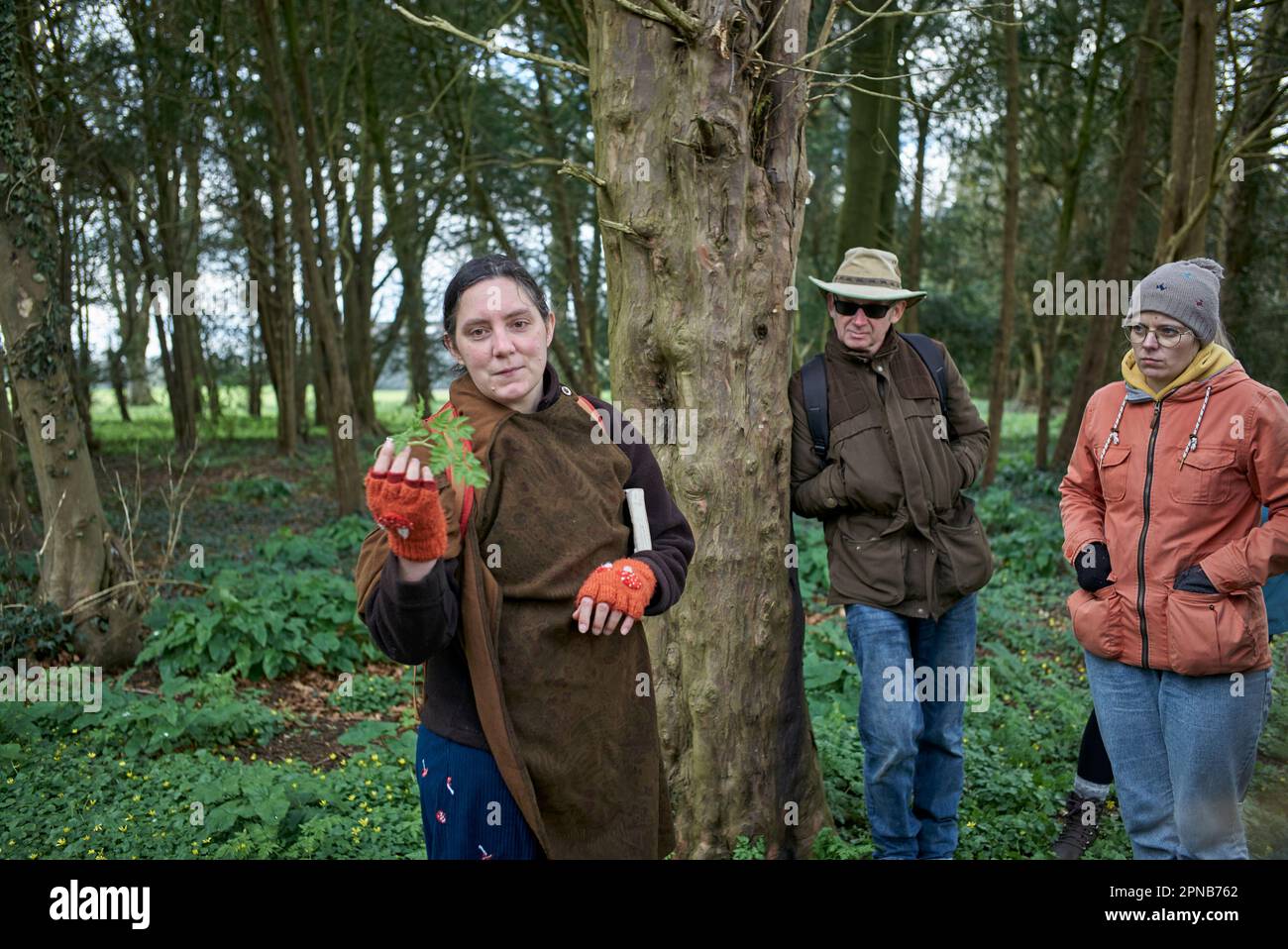 Foraging Instructor from WildUK, Kerry Woodfield, holds a foraging ...